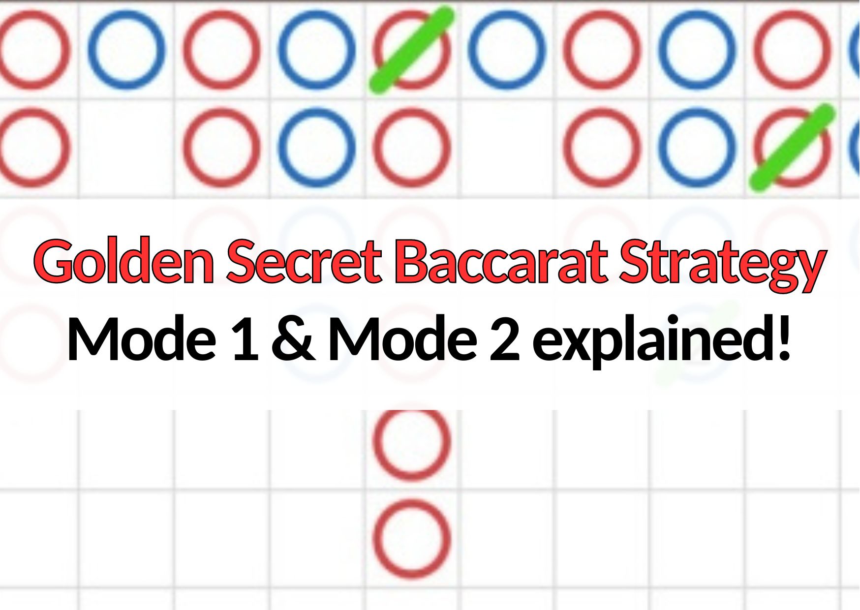 Golden Secret Baccarat Strategy | Mode 1 & Mode 2 explained!
