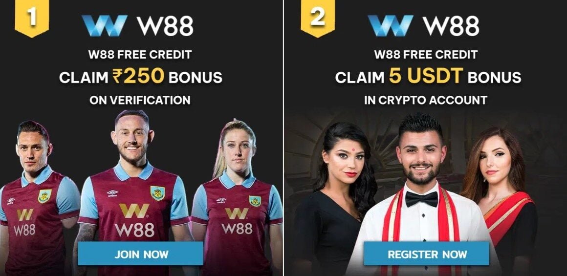 W88 Free Credit: ₹250 or 5 USDT for new members in India 2025