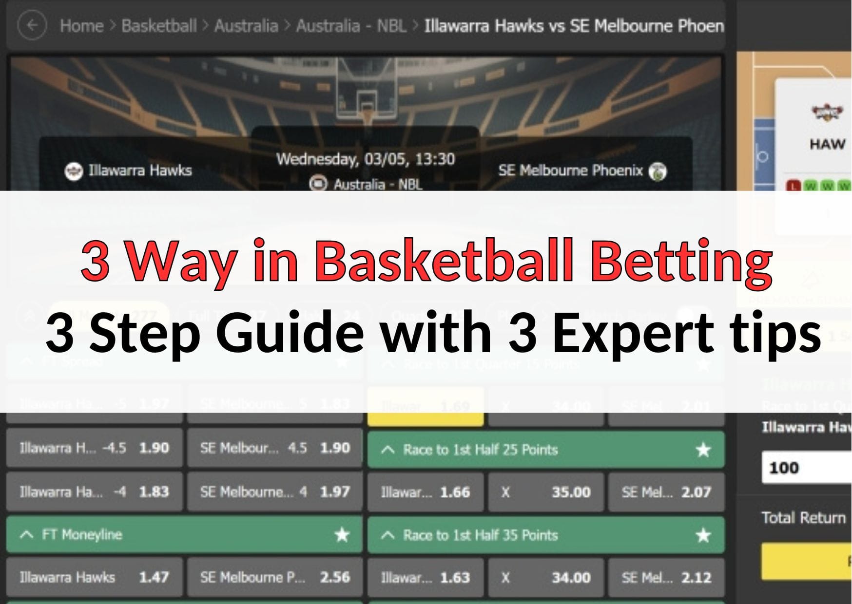 3 Way in Basketball Betting: 3 Step Guide with 3 Expert tips