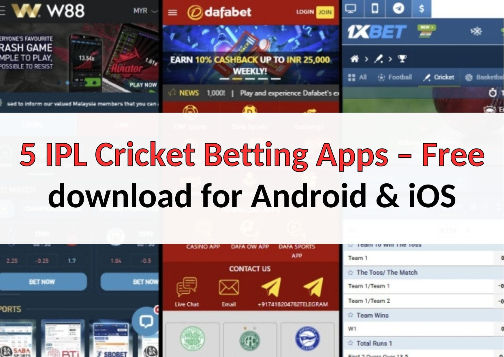 5 IPL Cricket Betting Apps – Free download for Android & iOS